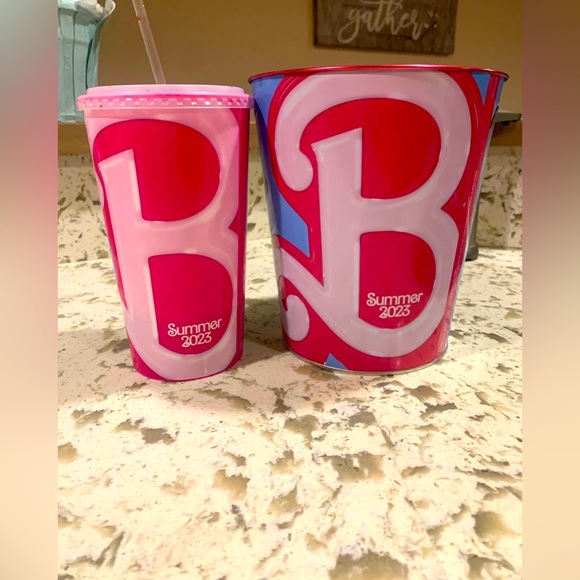 Barbie | Other | 3pc Barbie Tin Popcorn Barbie Cup And Barbie Poster ...
